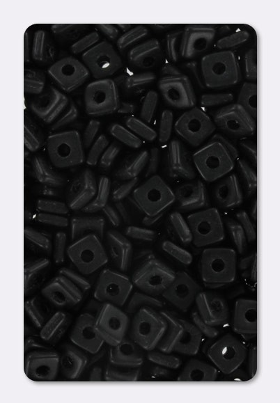 Quad bead 4 mm jet matted x10gr - Perles Quad Beads - Perles de Bohême ...