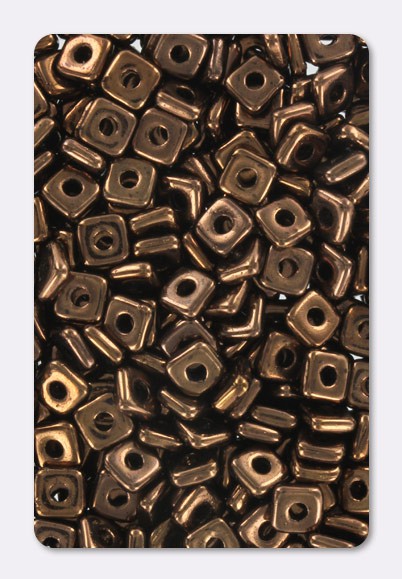 Quad bead 4 mm bronze x10gr - Perles Quad beads en verre de Bohême ...