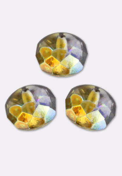 Ronde aplatie 6x9 mm crystal labra x6 - Les rondes aplaties en verre de ...