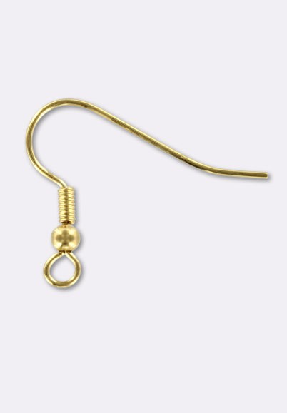 Crochet d’oreille 18 mm or x2 - Boucles d'oreilles - Apprêts Bijoux ...